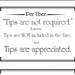 Uber Tips Not Included Thank You Sign for Print Digital Download - Etsy