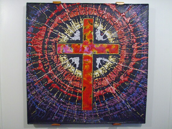 Large Cross Ceramic Tile No. 39 | Etsy