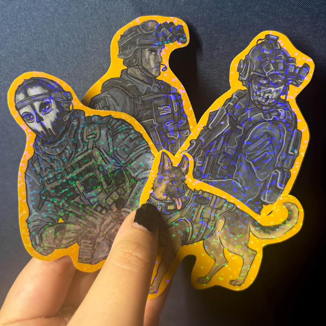 FPS Military Characters INSPIRED Stickers! Holographic Finish Stickers ...