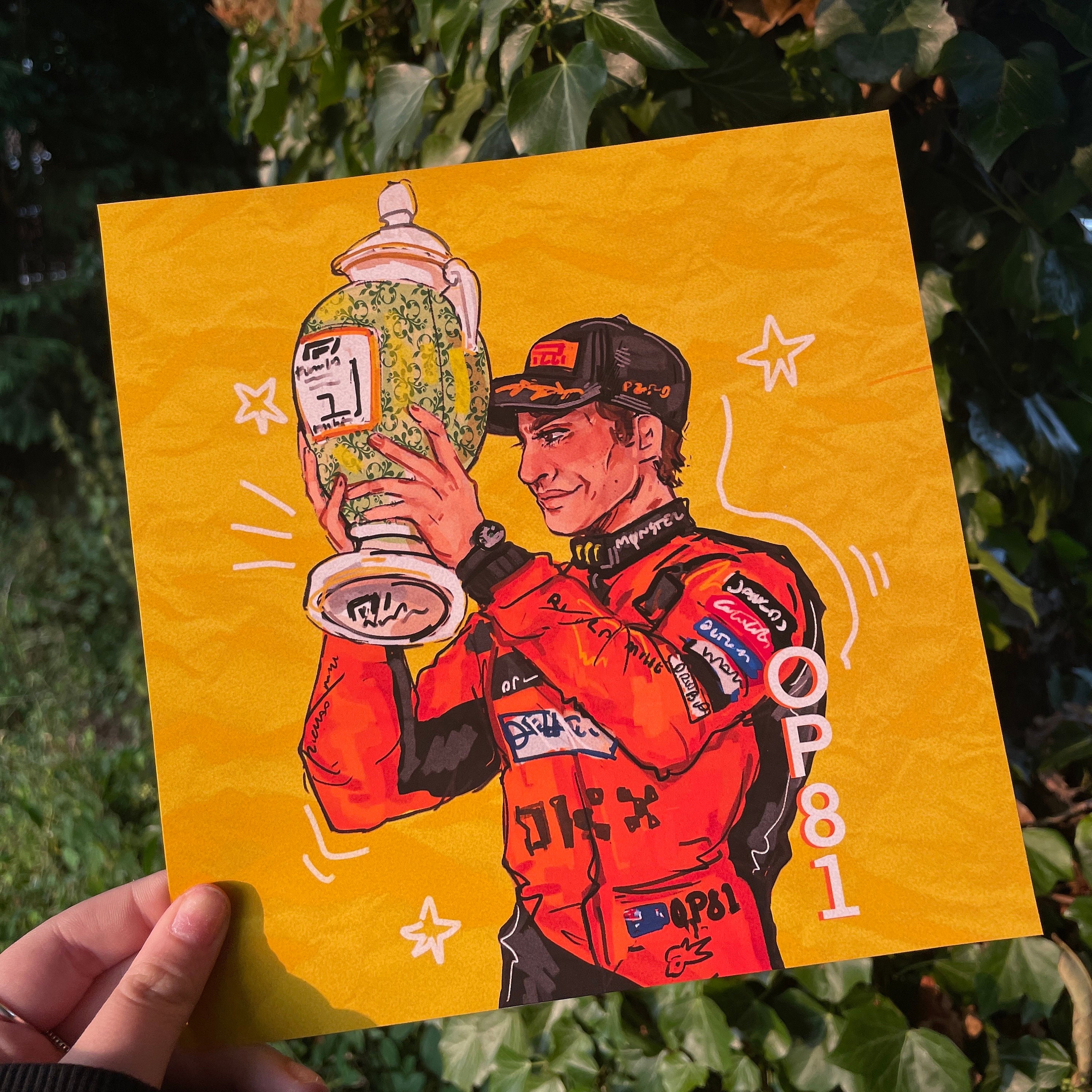 Oscar Piastri INSPIRED Art Print! Premium Art Print, Formula 1 ...