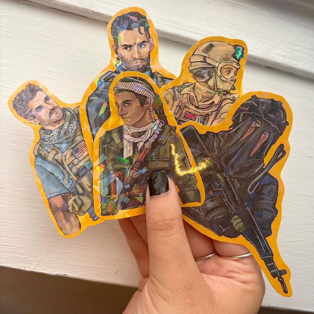 FPS Characters INSPIRED Stickers! Holographic Finish Stickers, Fanart ...