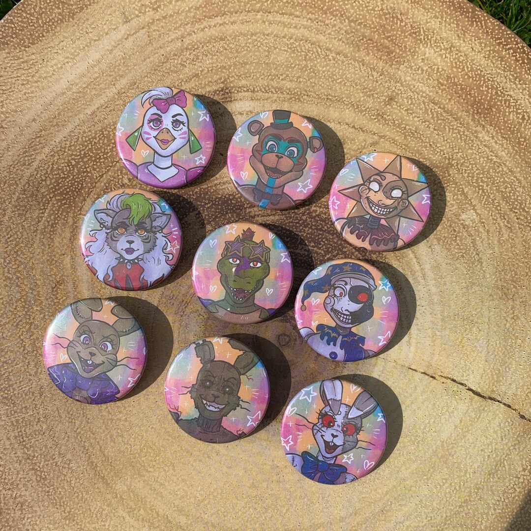 Security Breach Buttons // FNAF, Five Nights at Freddys, Vanny ...