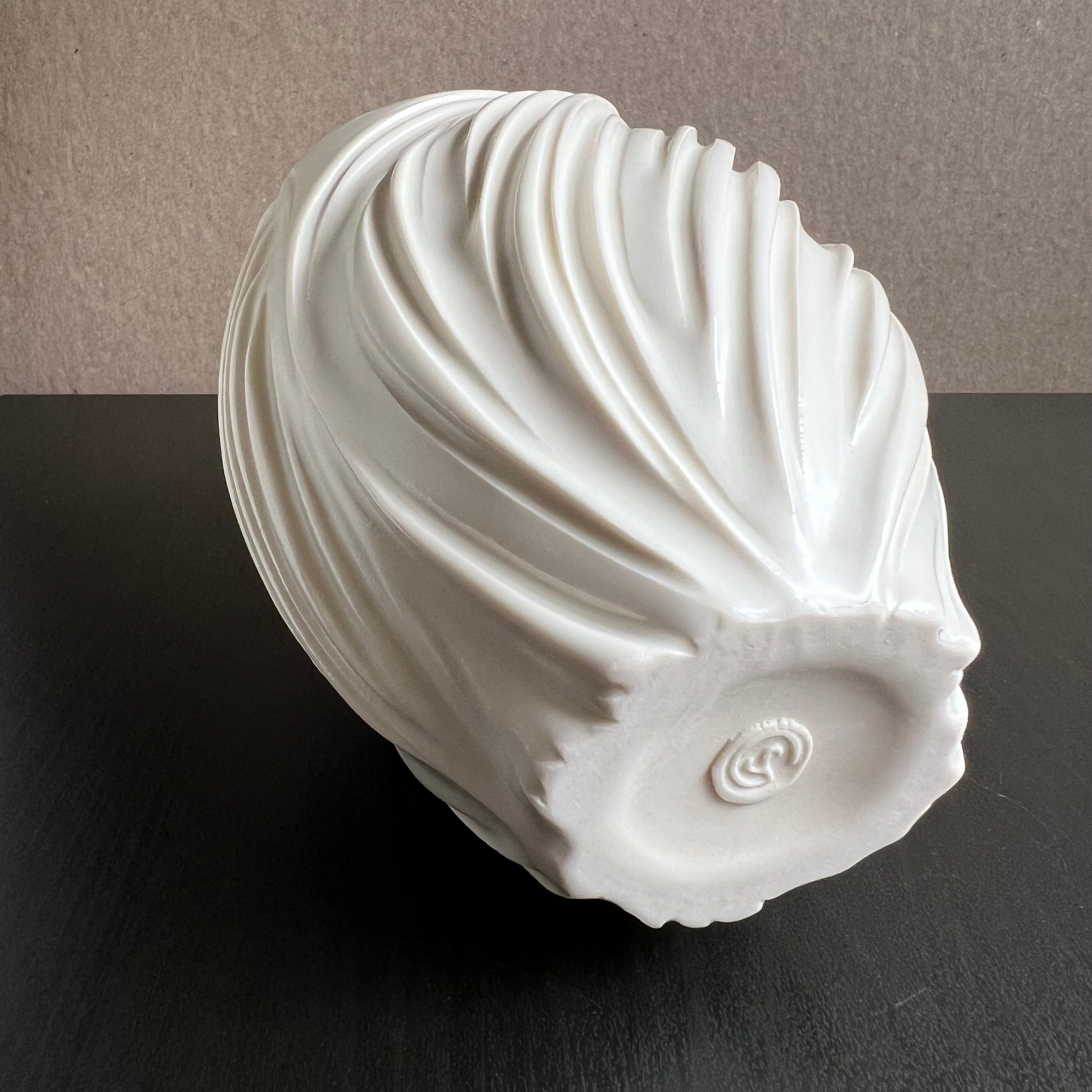 Multistem Vase, Large, Oval, Pottery, Vessel, Porcelain, White, Hand ...