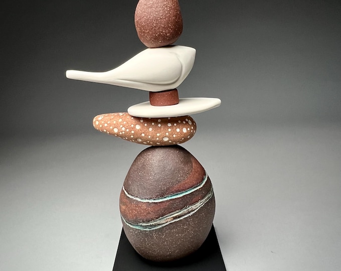 Peace Totem, Sculpture, Stoneware, Porcelain,ceramic, Housewarming ...