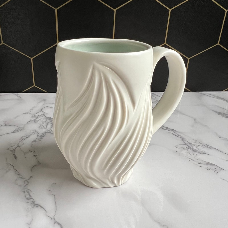 Carved Ceramic Mug - Etsy