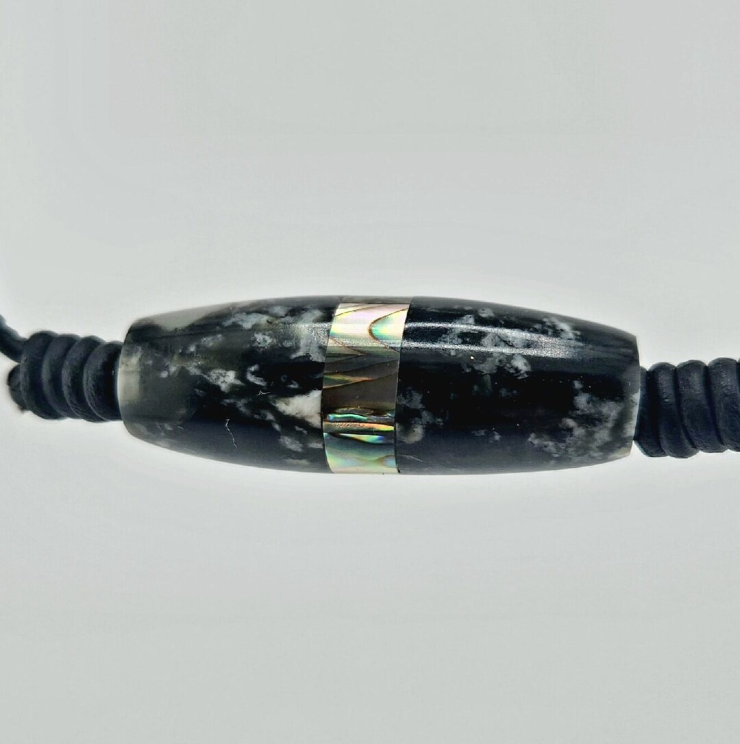 Nevada Black Jade Statement Bead Pendant - Etsy