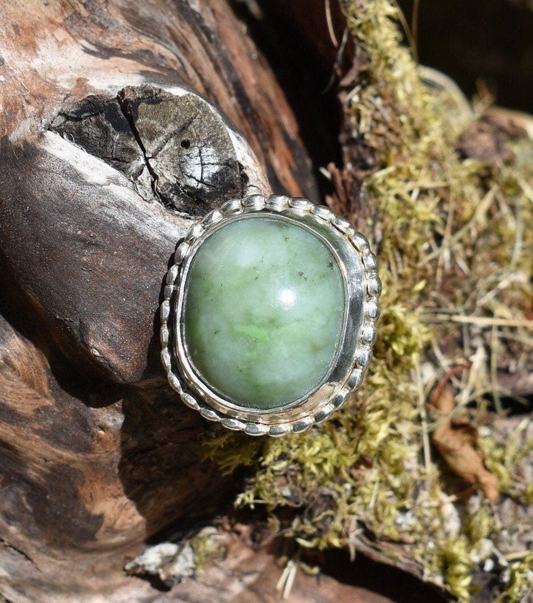 Eel River Botryoidal Jade Ring - Etsy