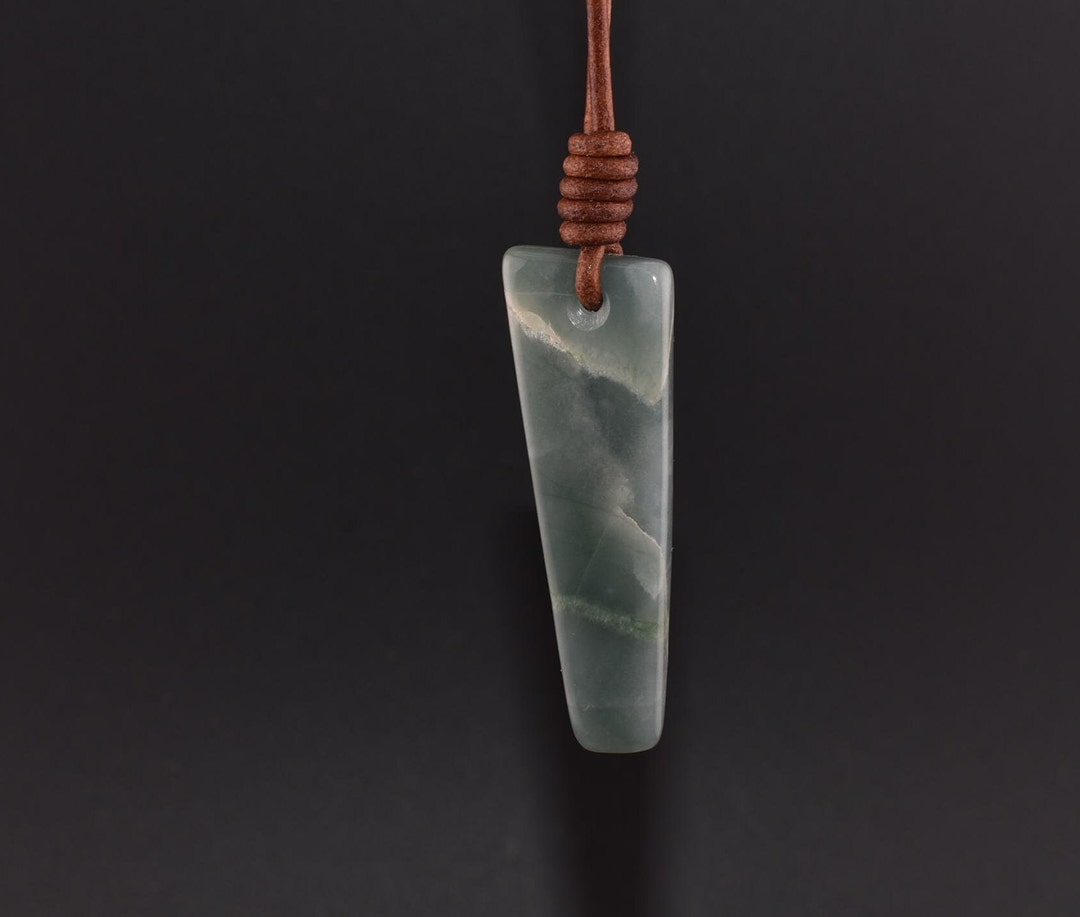 Hand Crafted Gem Blue Guatemalan Jadeite Pendant, Rectangle Custom ...