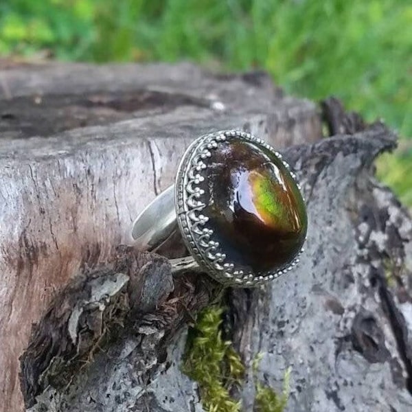 Fire Agate Ring - Etsy
