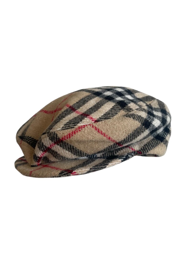 Vintage Beret Check Pattern Beret, Check Cap, Jack Daniels Wool Hat ...