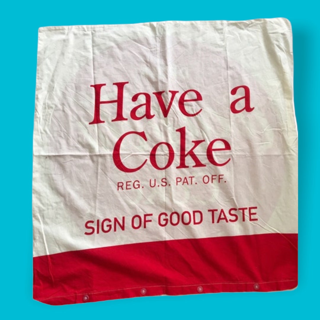 Coca Cola Two Face Vintage Huge Pillowcase , Wall Decor ,wall Hanging ...