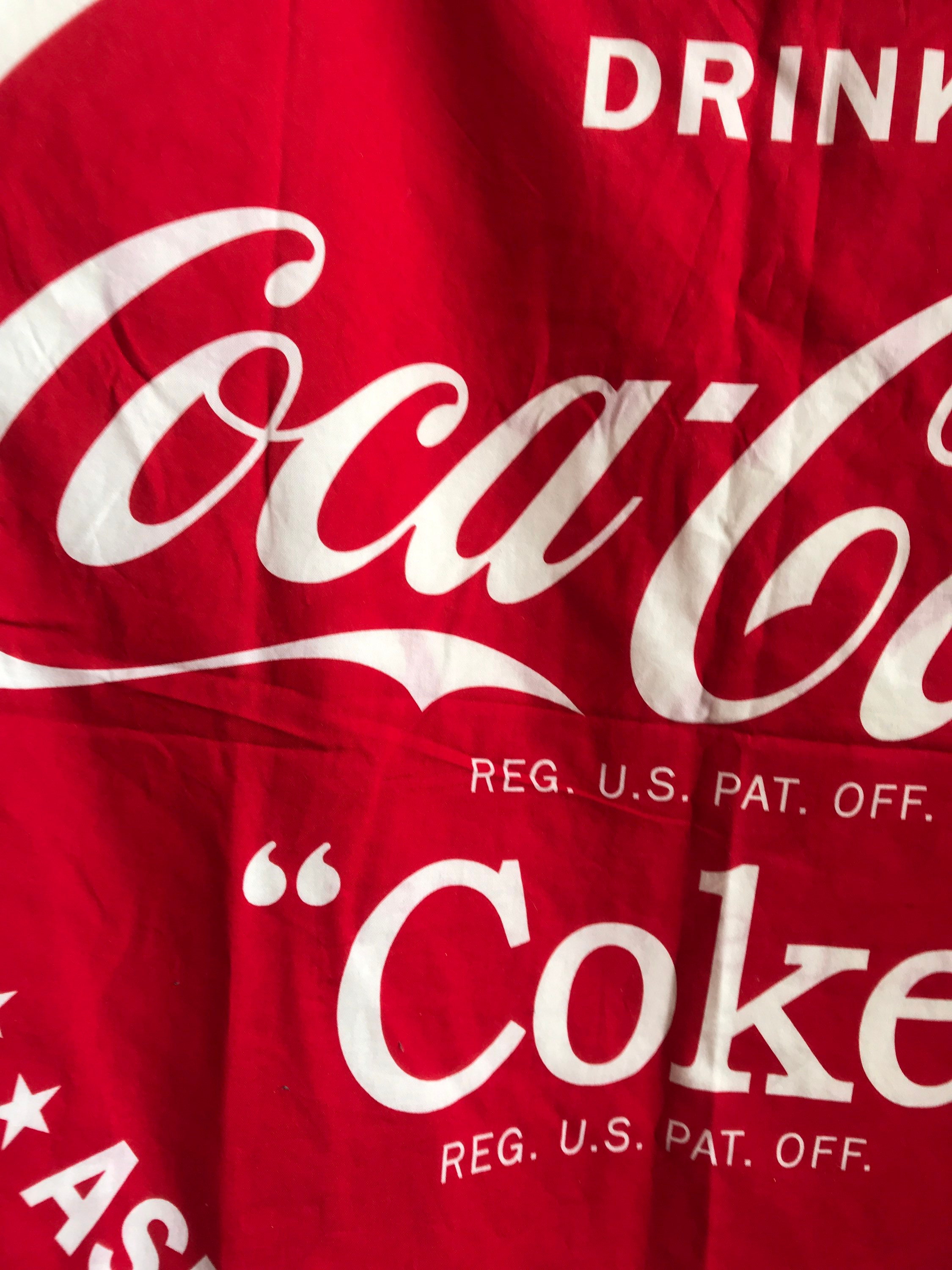 Coca Cola Two Face Vintage Huge Pillowcase , Wall Decor ,wall Hanging ...