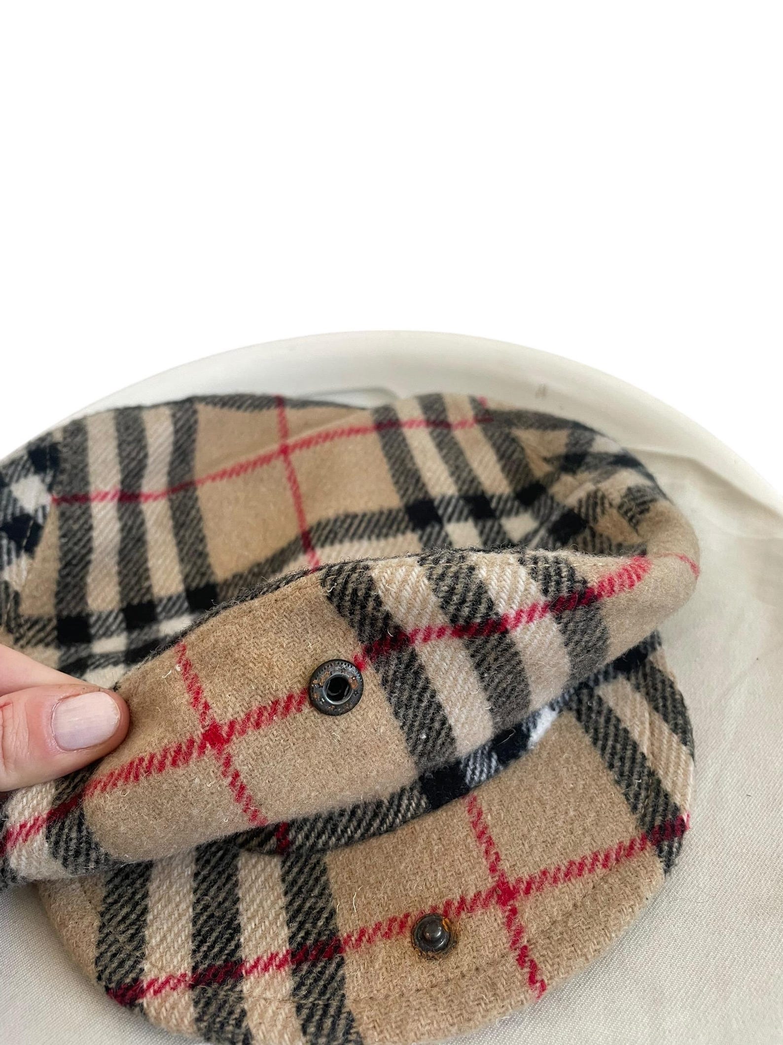 Vintage Beret Check Pattern Beret, Check Cap, Jack Daniels Wool Hat ...
