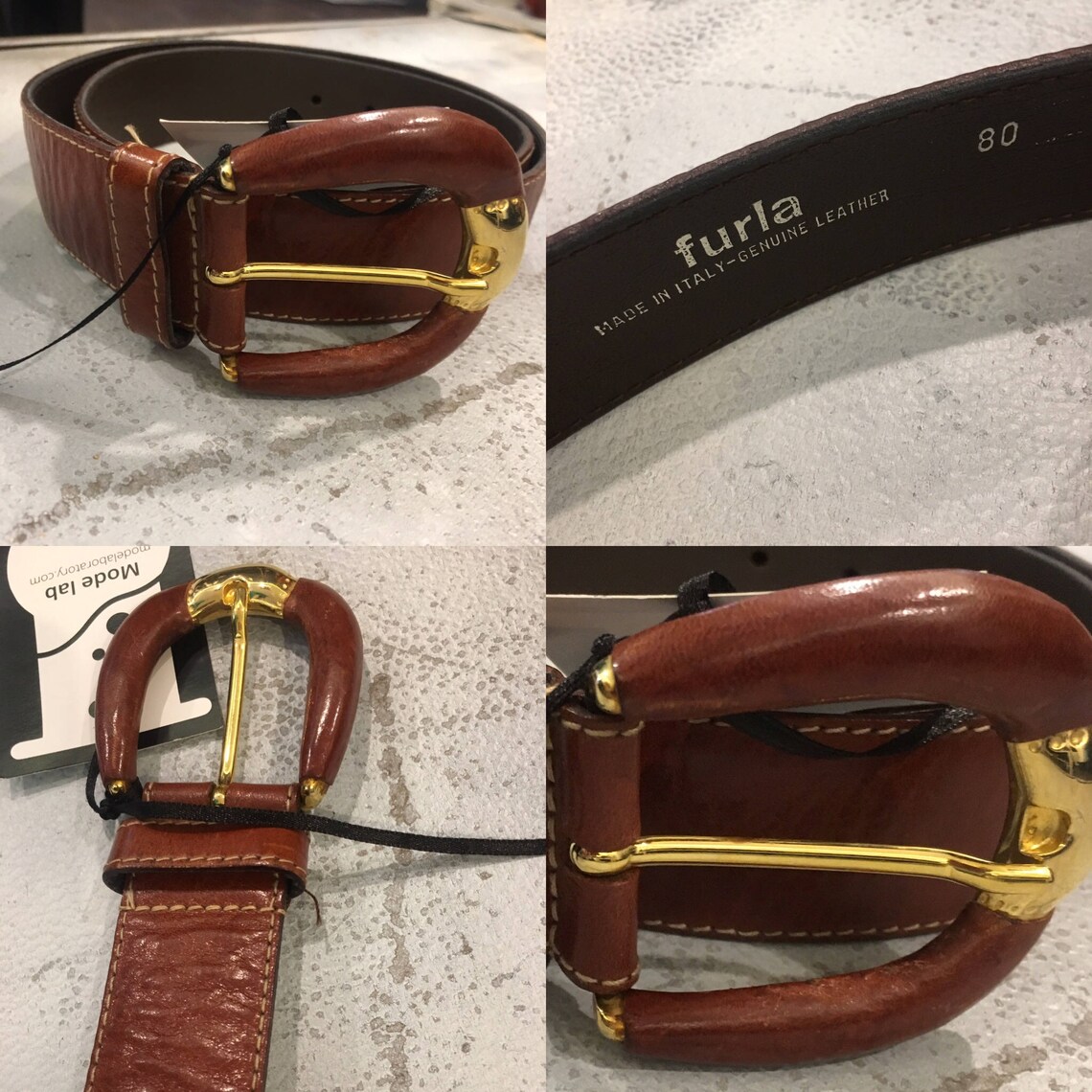 Vintage FURLA Leather Belt - Etsy