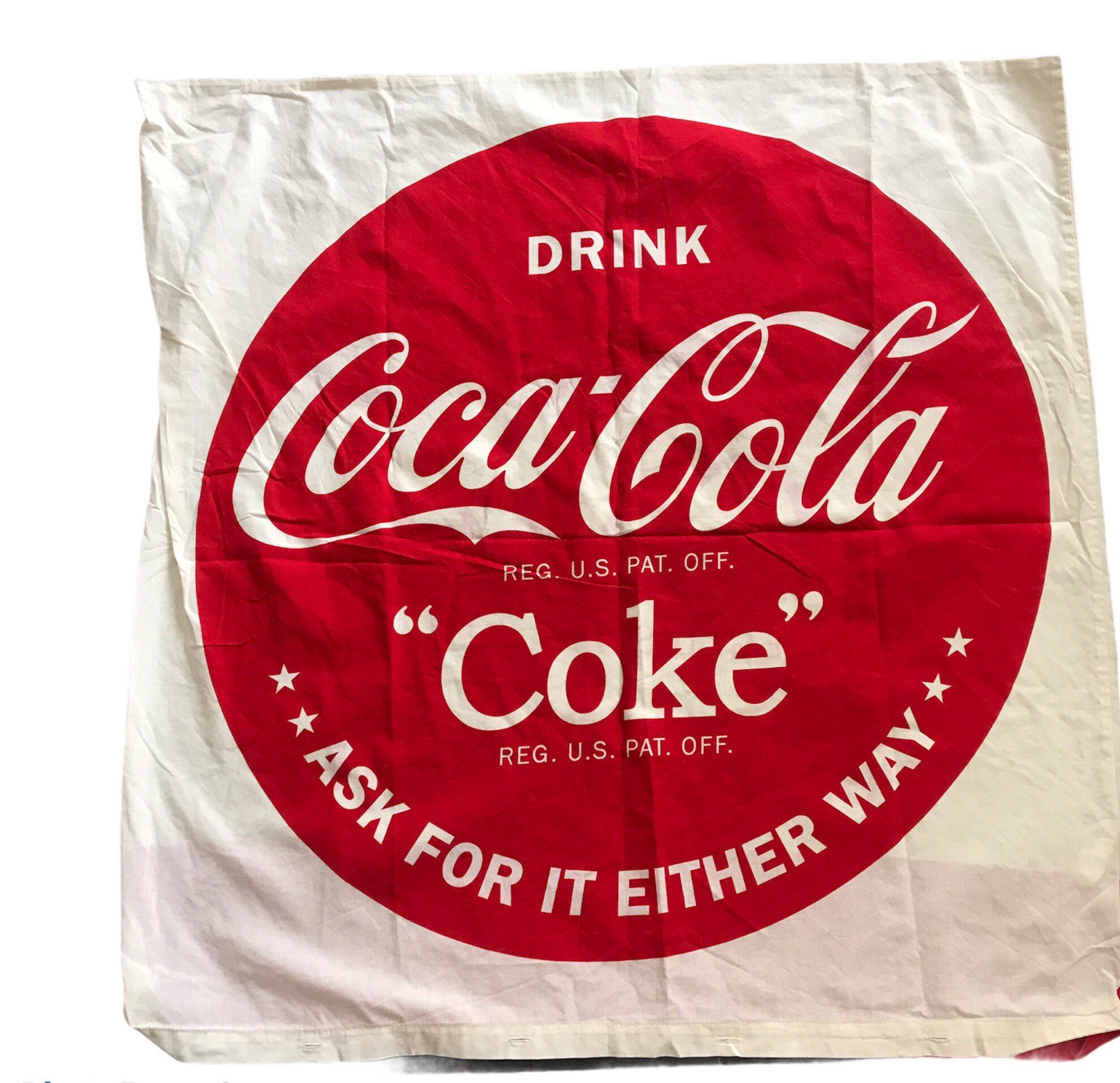 Coca Cola Two Face Vintage Huge Pillowcase , Wall Decor ,wall Hanging ...