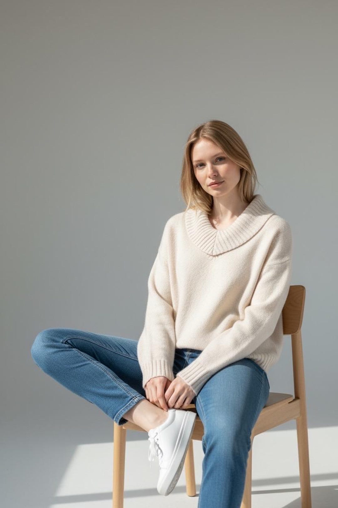 Angora Wool Sweater - White, Soft and Warm Pullover Large - Etsy