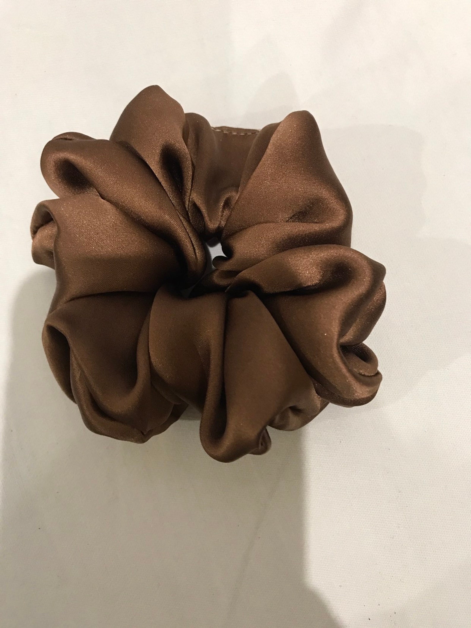 Brown Silk Scrunchie / Pure Silk Scrunchie / Silk Hair Accsessories ...