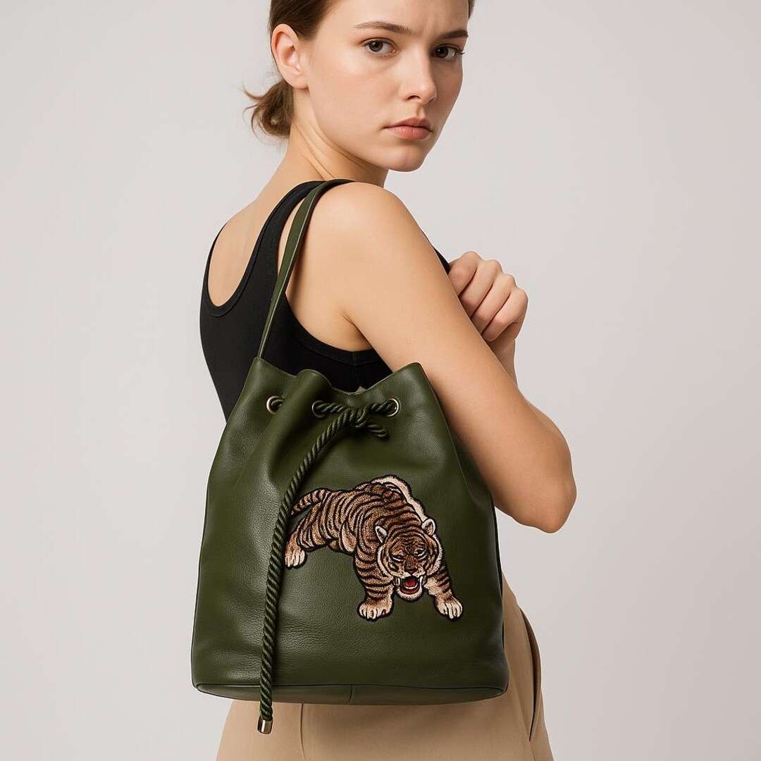 The Jungle Bag Modelab Handmade Bucket Bag / Animal Friendly Mode Lab ...