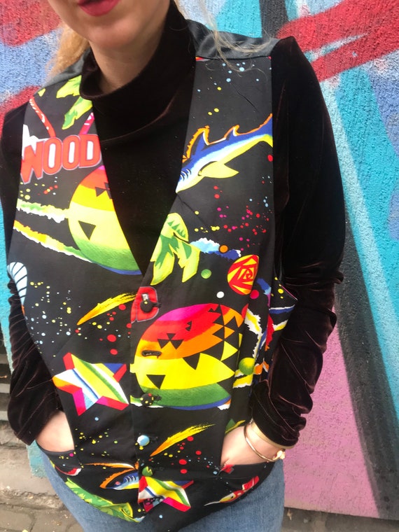 80s vest , Hollywood , bright colours , rare , collec… - Gem