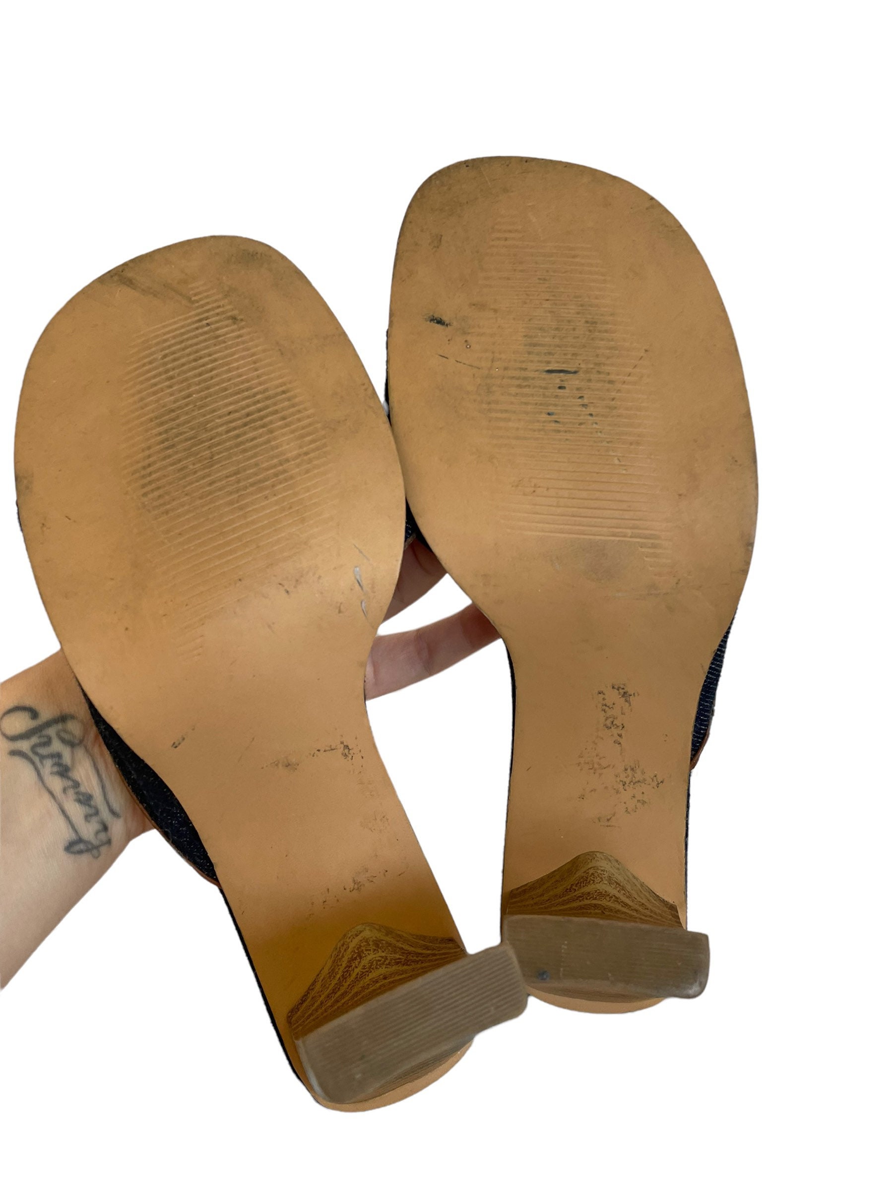 Y2K Gino Ventori Denim Mules 37 , 2000 Heels ,mules Elegant 37 EU ...
