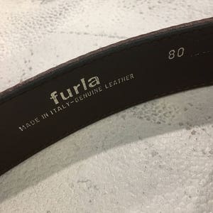 Vintage FURLA Leather Belt - Etsy