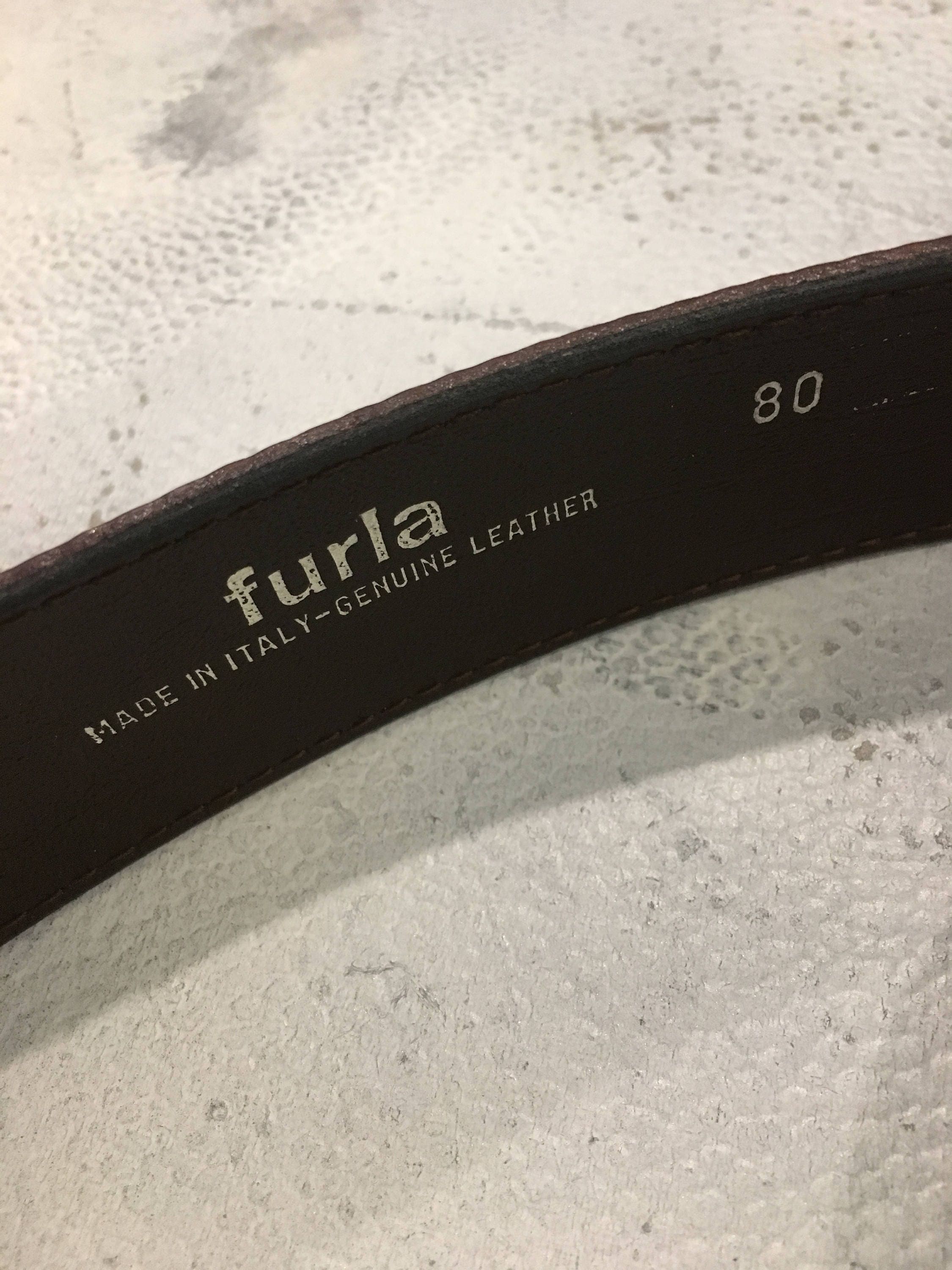 Vintage FURLA Leather Belt - Etsy