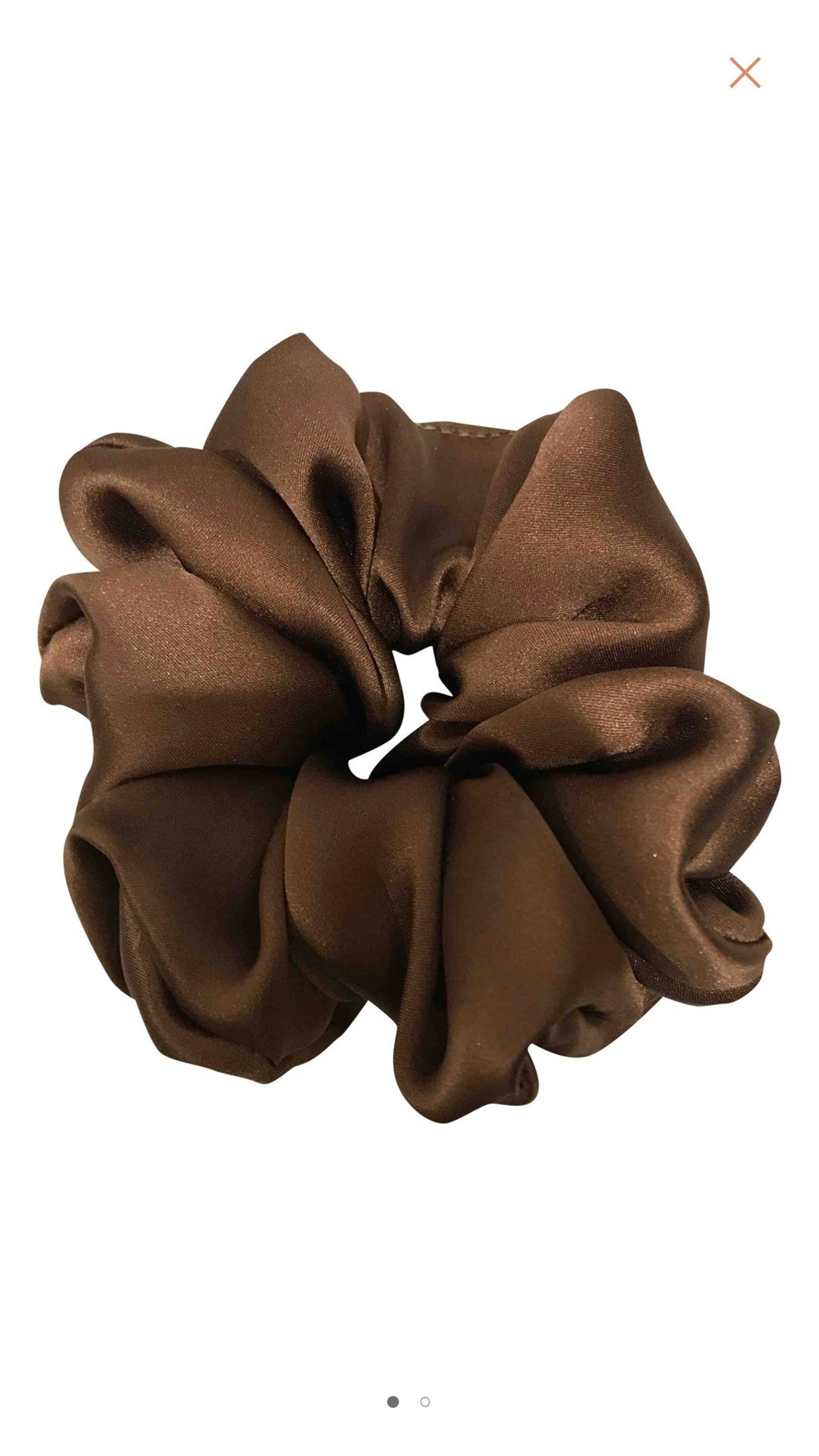 Brown Silk Scrunchie / Pure Silk Scrunchie / Silk Hair Accsessories ...