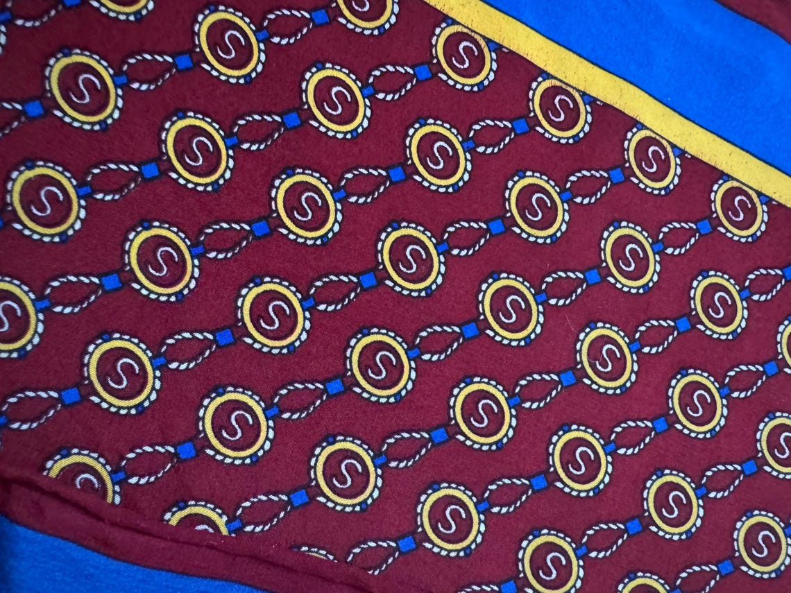 Vintage Silk Scarf Burgundy • Old Money Elegance • 100% Silk Gift for ...