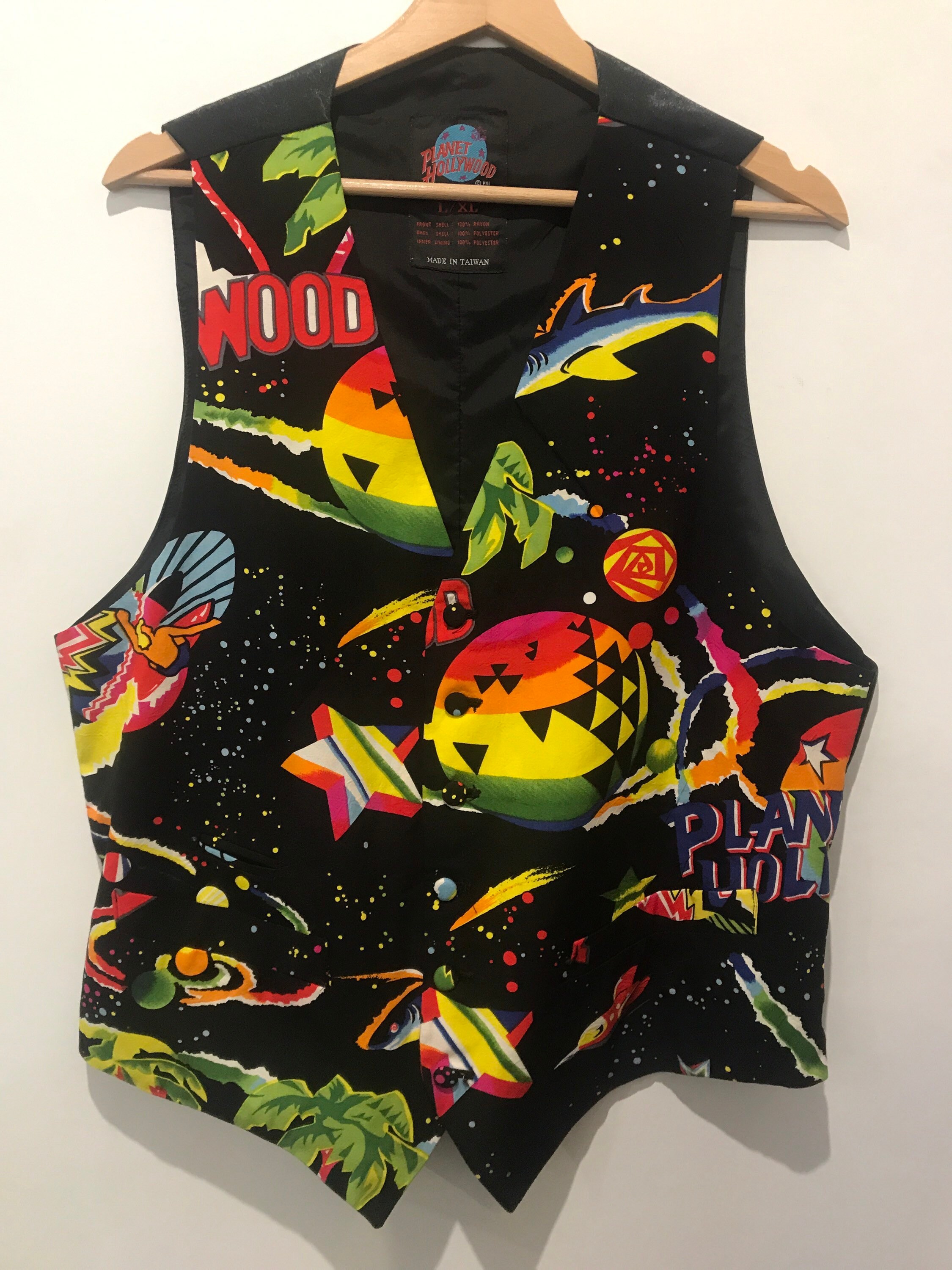 80s Vest Hollywood Bright Colours Rare Collectable - Etsy