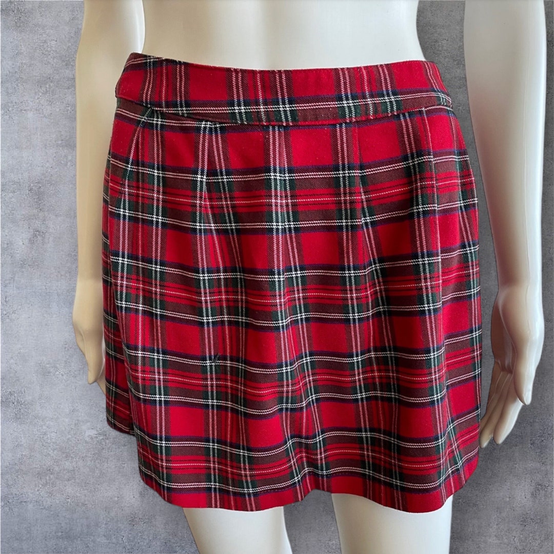 Y2K Plaid Scotland Check Mini Skirt Size S , Gift for Her, Girls Mini Skirt , Red Plaid Skirt - Etsy