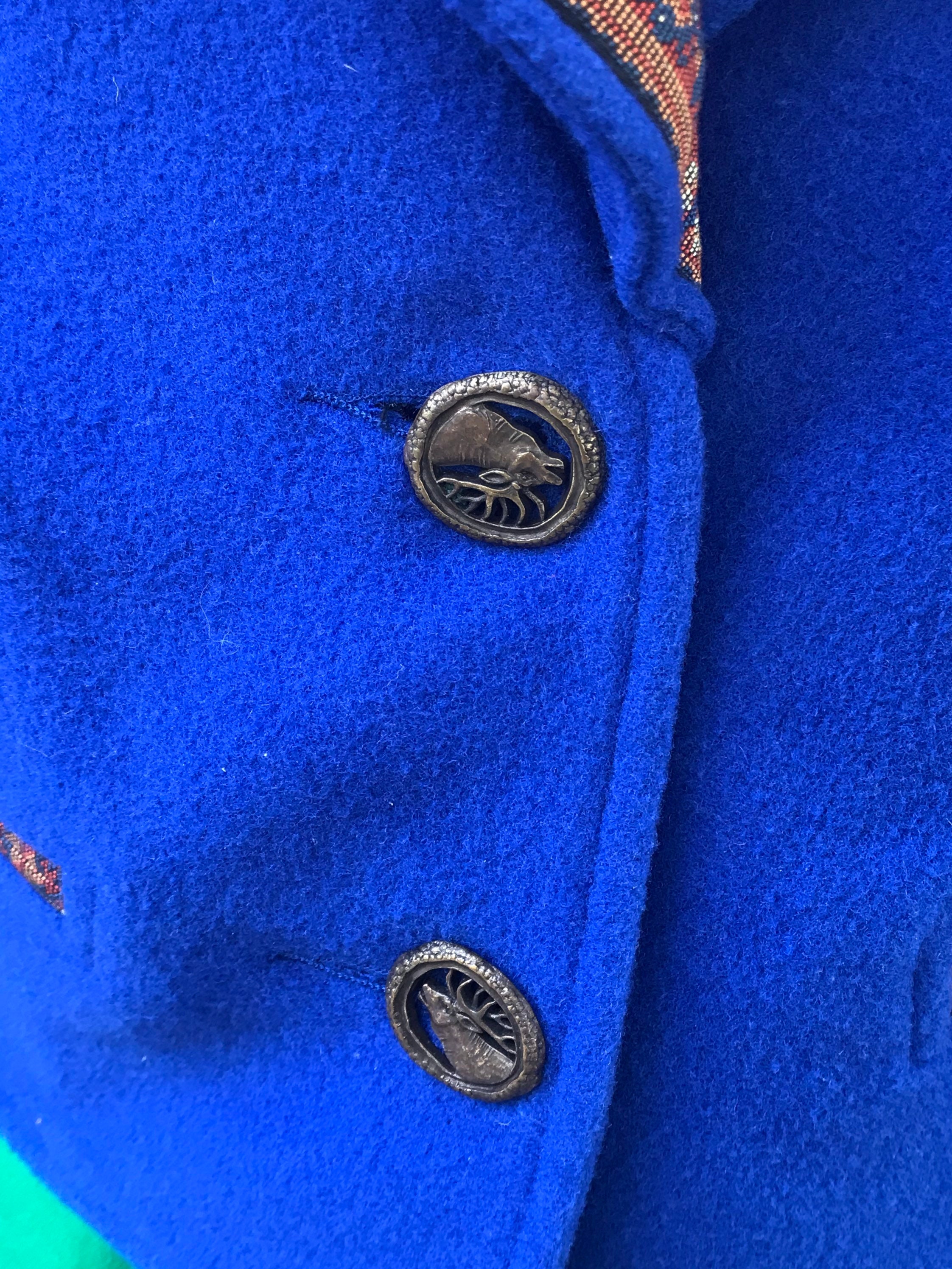 80s Crop Blazer German Blazer Deers Embroidery - Etsy