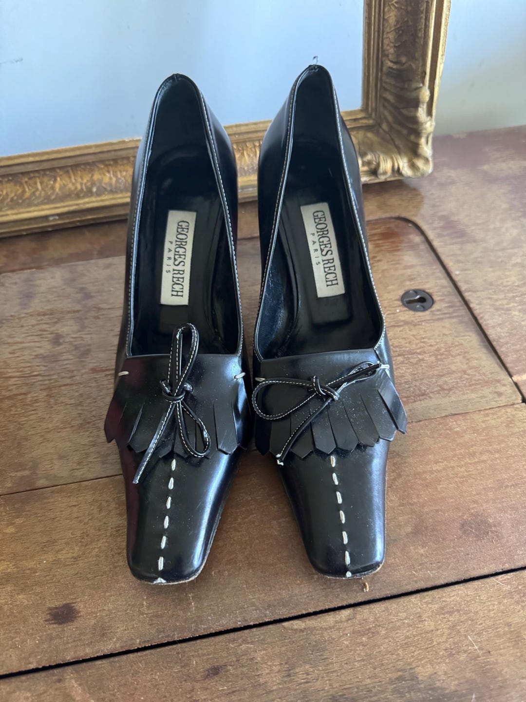 Georges Rech Heels Size 36 Vintage Georges Rech Shoes Black Leather ...