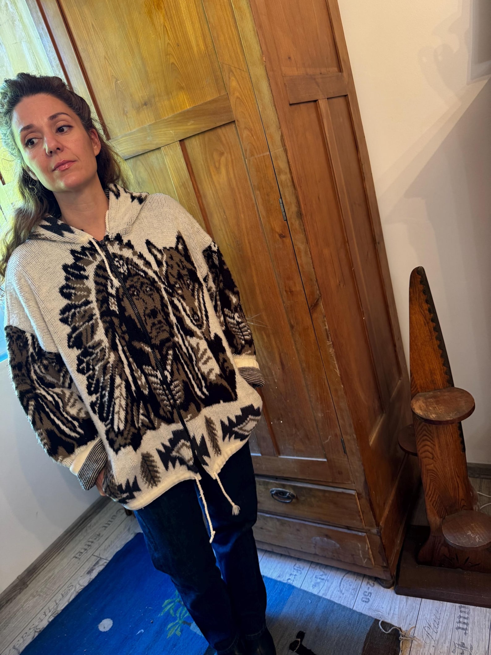 Rare 80s Vintage Wuayra Artesanías Alpaca Wool Hoodie – Made in Ecuador ...