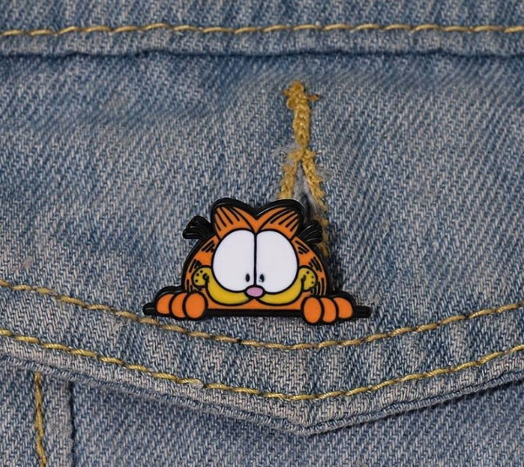 Orange Cat Garfield Enamel Pin, Brooch - Etsy