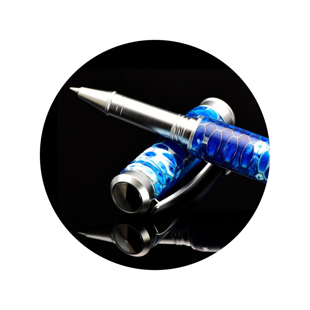 Pen 19 Screw Cap ( Alumilite Resin Epoxy Stabilized Wood Aluminum Grid ...