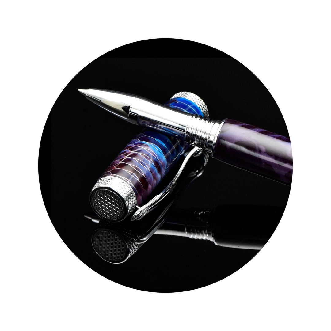 Pen 16 Screw Cap Alumilite Resin Epoxy Stabilized Wood Aluminum Grid ...