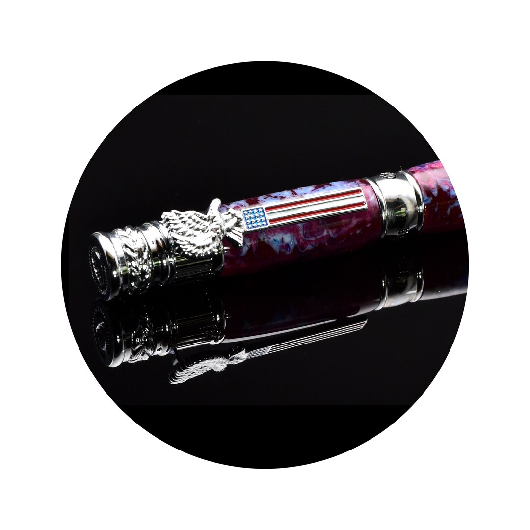 Pen 50 Patriot USA ( Alumilite Resin Epoxy Stabilized wood Aluminum ...