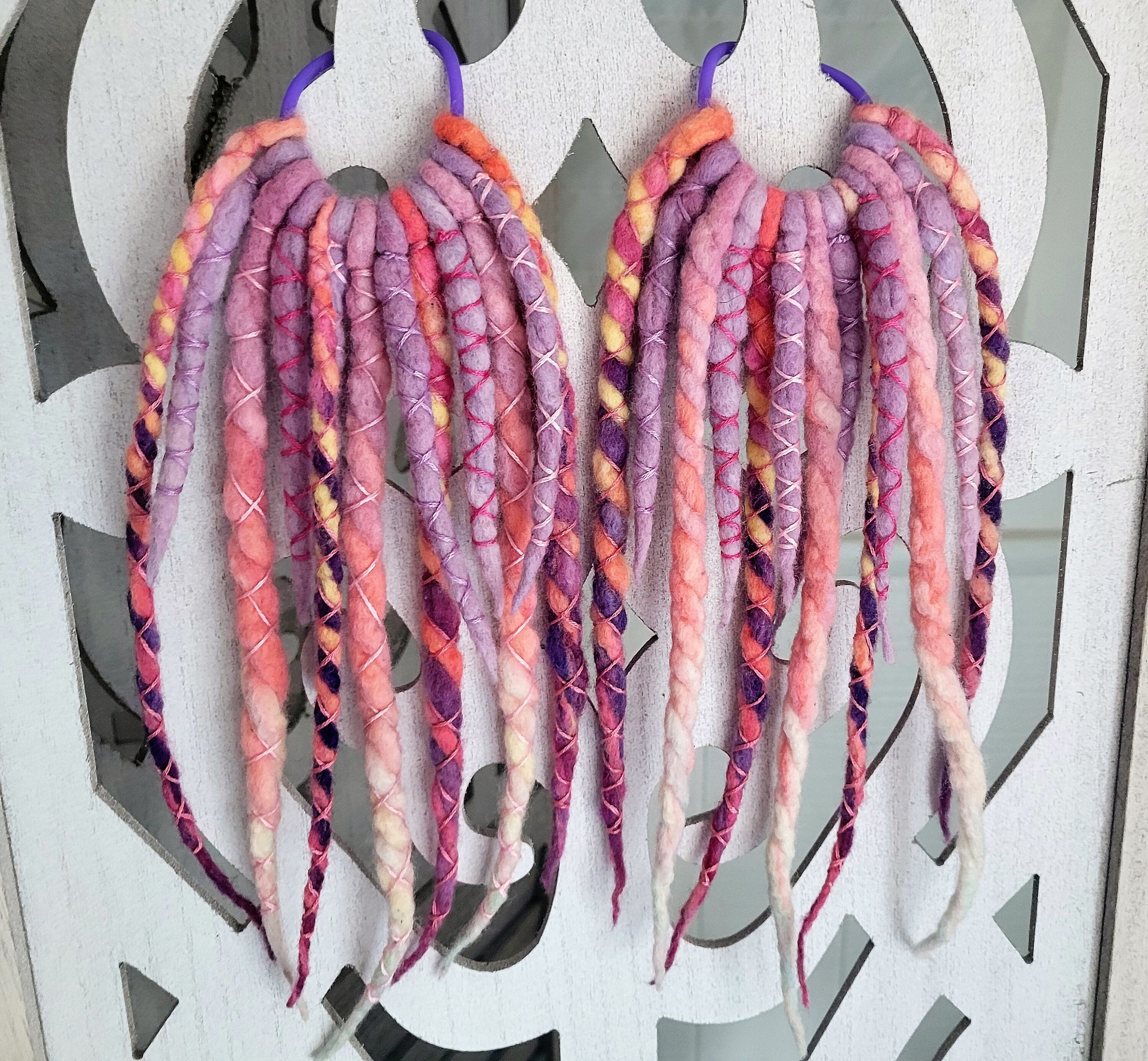 Summer Sherbet Wool Festival Hair Ponies - Etsy