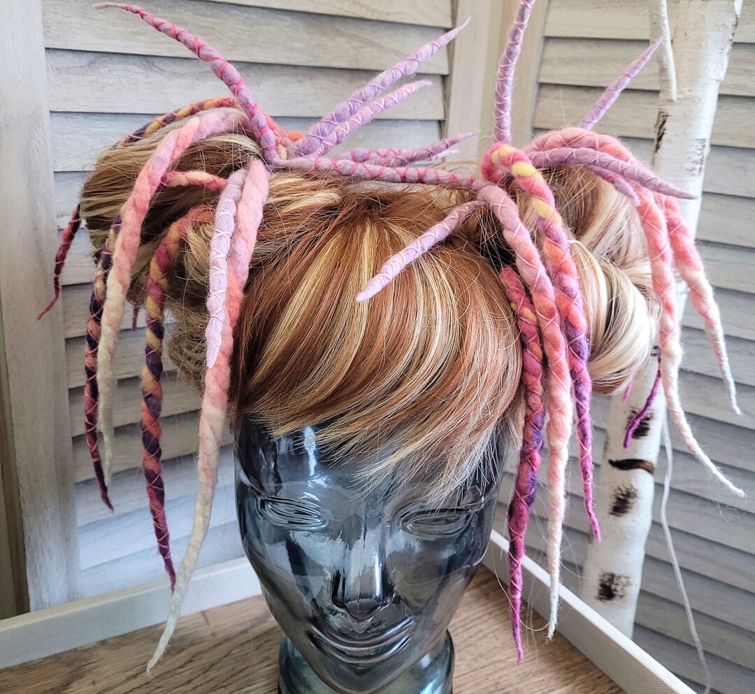 Summer Sherbet Wool Festival Hair Ponies - Etsy