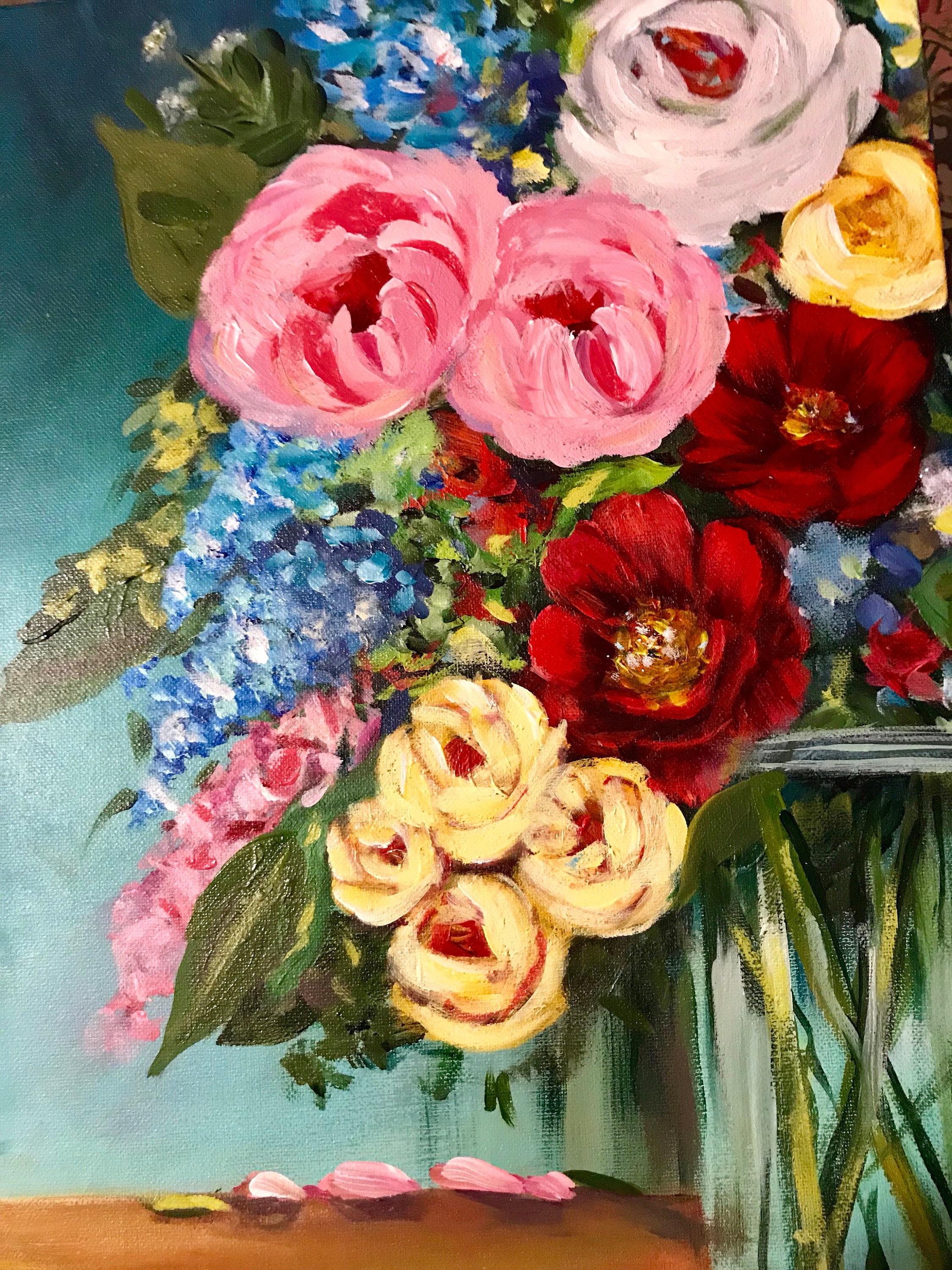 Rose Bouquet Painting