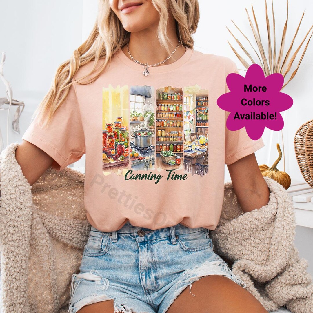 Canning Time Short Sleeve Tee Vegetable T-shirt for Foodies ...