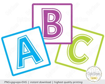 Block letters svg | Etsy