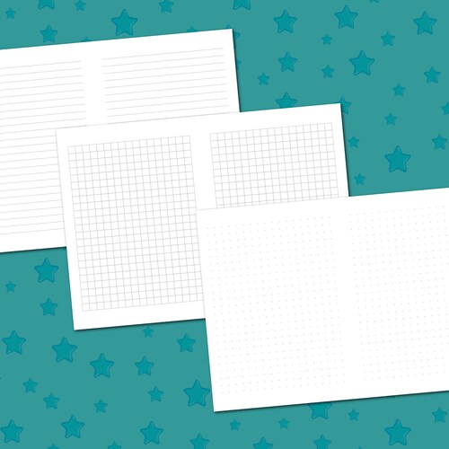 Printable Note Paper / A5 Lined Paper / Dotted Grid Paper / - Etsy