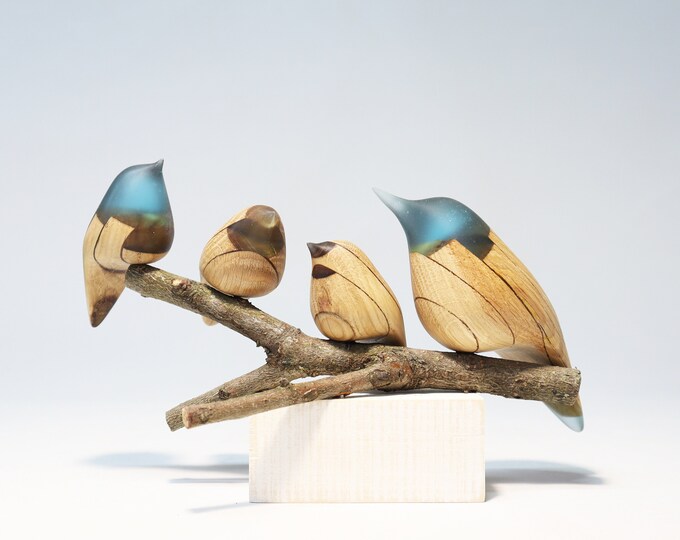Love Birds, Wood Art, Epoxy Resin, Sculpture, Art, Wood Carving, Wood ...