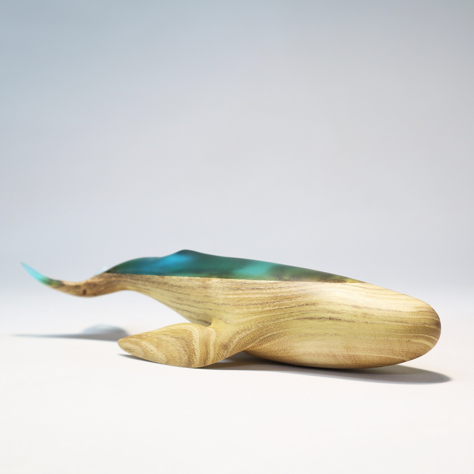 Duo Whale Matte Epoxy Art Wooden Sculpture Wood Carving - Etsy