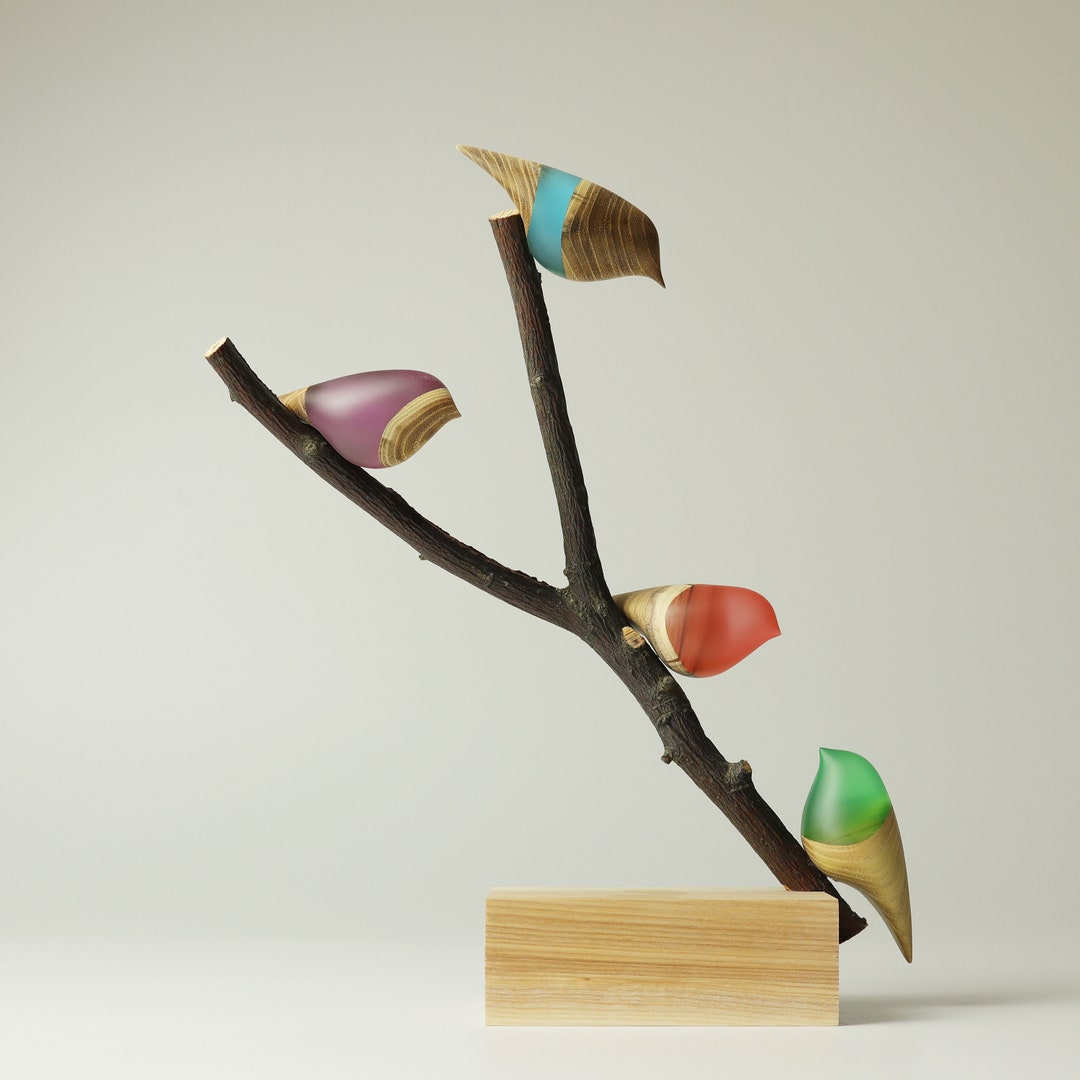 Family Birds, Wood Art, Epoxy Resin, Sculpture, Art, Wood Carving, Wood ...