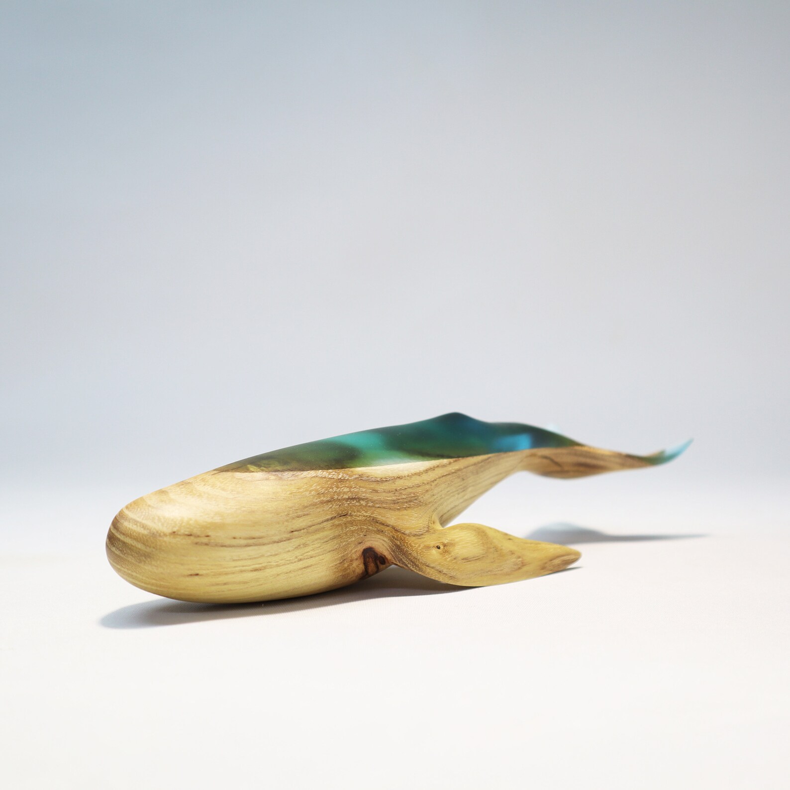 Duo Whale Matte Epoxy Art Wooden Sculpture Wood Carving - Etsy
