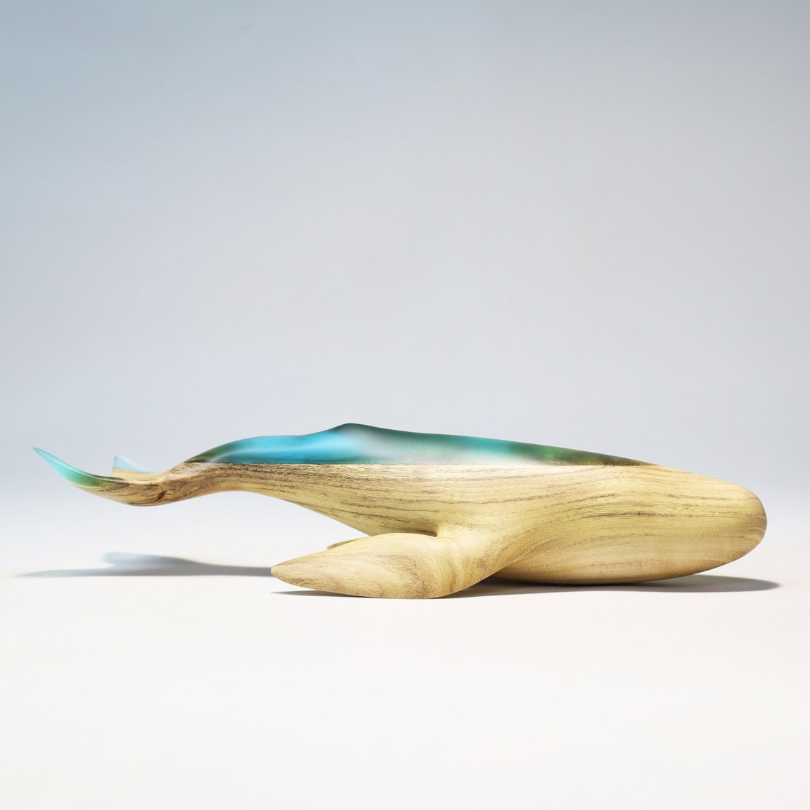 Duo Whale Matte Epoxy Art Wooden Sculpture Wood Carving - Etsy