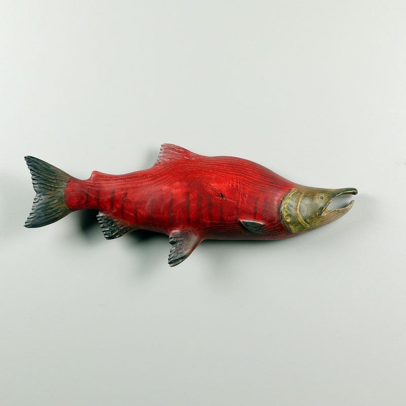 Wooden Salmon - Etsy