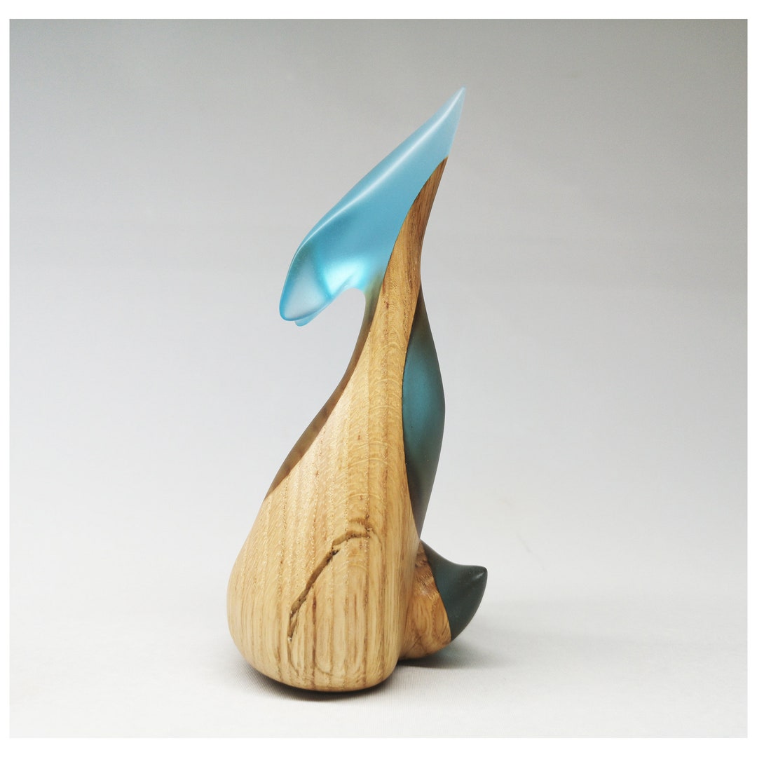 Fox With Epoxy Resin, Wood Art, Wood Carving, Wood Carving, Wooden ...